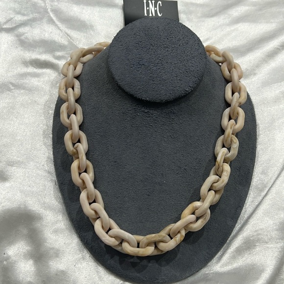 INC International Concepts | Jewelry | Inc White Resin Link Necklace ...